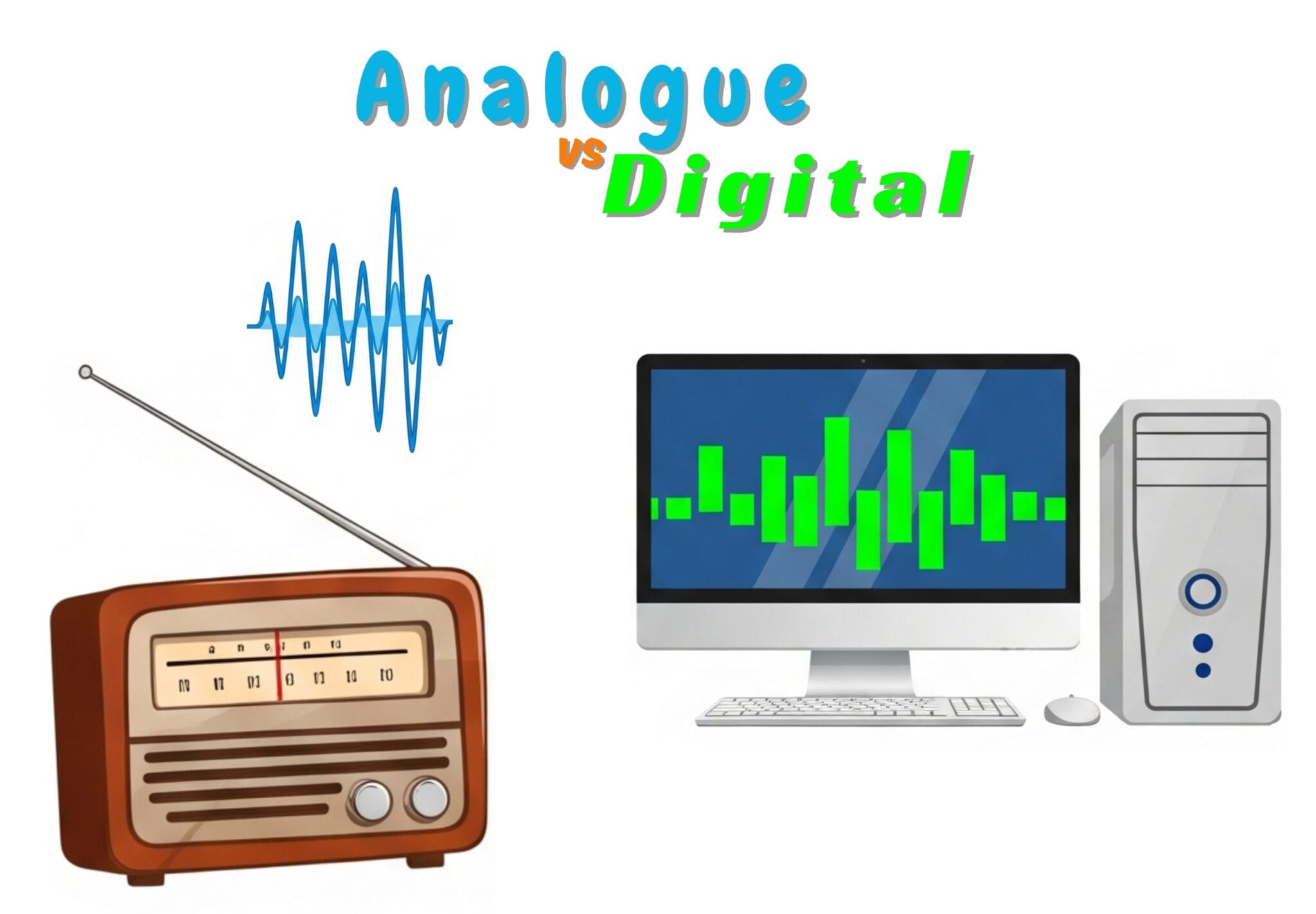Basics of Digital Systems | Difference between Analogue Signals vs ...